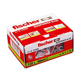 Fischer plug DuoPower | Nylon plug voor wand | PVCVoordeel